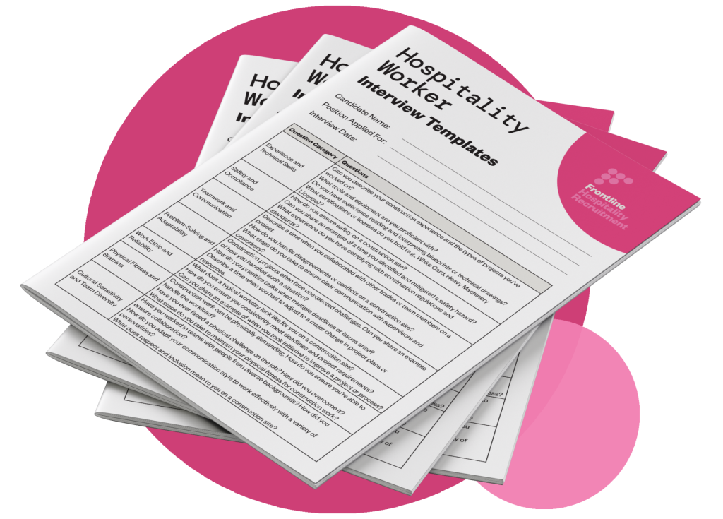 Download your free Hospitality Worker Interview Template