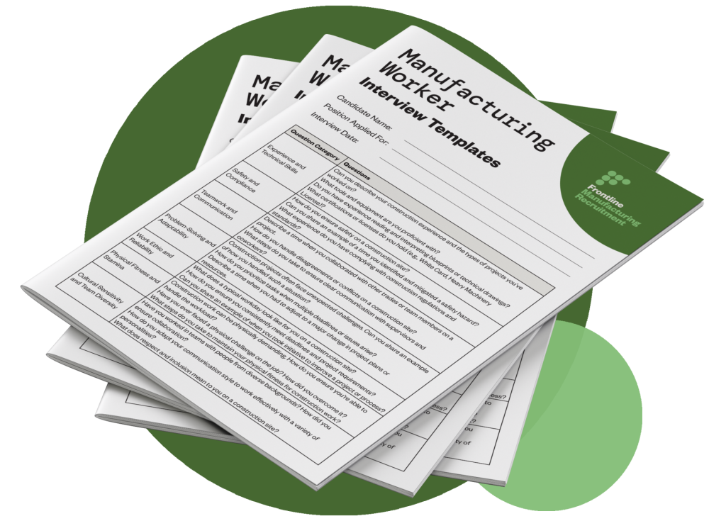 Download your free Manufacturing Worker Interview Template